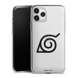 DeinDesign iPhone 11 Pro Max Handy Silikon H&uuml;lle Case transparent Handyh&uuml;lle Konoha Naruto Shippuden Shinobi Silikon Case