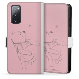 DeinDesign Galaxy S20 FE 5G Handy Klapph&uuml;lle Handyh&uuml;lle aus Kunst Leder wei&szlig; Flip Case Disney Winnie The Pooh Bee Sideflip mit Lasche