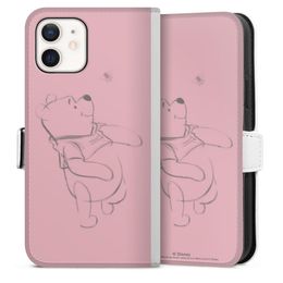 DeinDesign iPhone 12 Handy Klapph&uuml;lle Handyh&uuml;lle aus Kunst Leder wei&szlig; Flip Case Disney Winnie The Pooh Bee Sideflip mit Lasche
