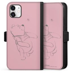 DeinDesign iPhone 11 Handy Klapph&uuml;lle Handyh&uuml;lle aus Kunst Leder schwarz Flip Case Disney Winnie The Pooh Bee Sideflip mit Lasche