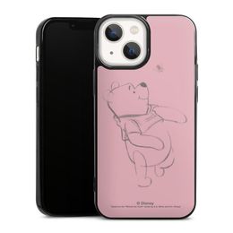 DeinDesign iPhone 13 Mini Handy Slim Case extra d&uuml;nn Silikon Handyh&uuml;lle schwarz H&uuml;lle Disney Winnie The Pooh Bee Silikon Slim Case