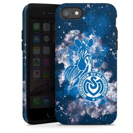 DeinDesign iPhone SE (2020) Handy Panzer Handyh&uuml;lle robuste Outdoor H&uuml;lle Schutzh&uuml;lle matt Msv Duisburg Official Licensed Product Water Colour Tough Case