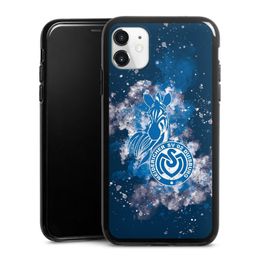 DeinDesign iPhone 11 Handy Silikon H&uuml;lle Case schwarz Handyh&uuml;lle Msv Duisburg Official Licensed Product Water Colour