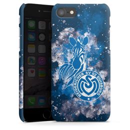DeinDesign iPhone SE (2020) Handy Premium Case Smartphone Handyh&uuml;lle Schutzh&uuml;lle matt Msv Duisburg Official Licensed Product Water Colour Premium Case