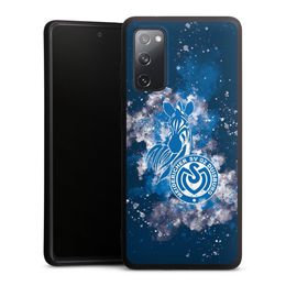DeinDesign Galaxy S20 FE Handy Premium Silikon H&uuml;lle Handyh&uuml;lle schwarz Case Msv Duisburg Official Licensed Product Water Colour Silikon Premium Case