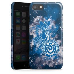 DeinDesign iPhone SE (2020) Handy Premium Case Smartphone Handyh&uuml;lle Schutzh&uuml;lle gl&auml;nzend Msv Duisburg Official Licensed Product Water Colour Premium Case