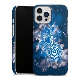 DeinDesign iPhone 13 Pro Max Handy Premium Case Smartphone Handyh&uuml;lle Schutzh&uuml;lle matt Msv Duisburg Official Licensed Product Water Colour Premium Case