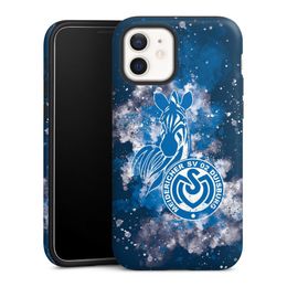 DeinDesign iPhone 12 Handy Panzer Handyh&uuml;lle robuste Outdoor H&uuml;lle Schutzh&uuml;lle matt Msv Duisburg Official Licensed Product Water Colour Tough Case
