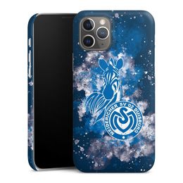 DeinDesign iPhone 12 Pro Handy Premium Case Smartphone Handyh&uuml;lle Schutzh&uuml;lle matt Msv Duisburg Official Licensed Product Water Colour Premium Case