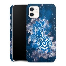 DeinDesign iPhone 12 mini Handy Premium Case Smartphone Handyh&uuml;lle Schutzh&uuml;lle matt Msv Duisburg Official Licensed Product Water Colour Premium Case