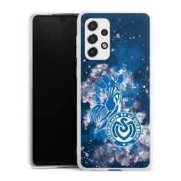 DeinDesign Galaxy A33 5G Handy Silikon H&uuml;lle Case transparent Handyh&uuml;lle Msv Duisburg Official Licensed Product Water Colour Silikon Case