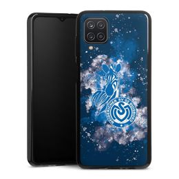DeinDesign Galaxy A12 Handy Silikon H&uuml;lle Case schwarz Handyh&uuml;lle Msv Duisburg Official Licensed Product Water Colour
