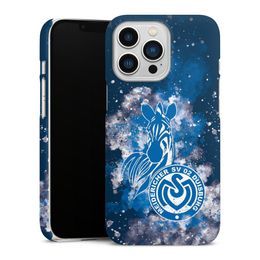 DeinDesign iPhone 13 Pro Handy Premium Case Smartphone Handyh&uuml;lle Schutzh&uuml;lle matt Msv Duisburg Official Licensed Product Water Colour Premium Case