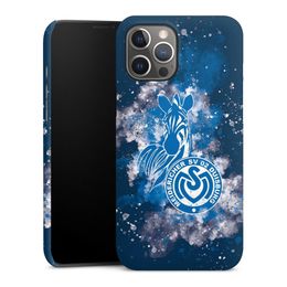 DeinDesign iPhone 12 Pro Max Handy Premium Case Smartphone Handyh&uuml;lle Schutzh&uuml;lle matt Msv Duisburg Official Licensed Product Water Colour Premium Case