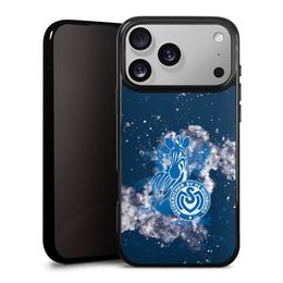 DeinDesign iPhone 17 Pro Max Handy Silikon H&uuml;lle Case schwarz Handyh&uuml;lle Msv Duisburg Official Licensed Product Water Colour