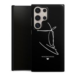 DeinDesign Galaxy S24 Ultra Handy Premium Case Smartphone Handyh&uuml;lle Schutzh&uuml;lle gl&auml;nzend Wincent Weiss Music Signature Premium Case