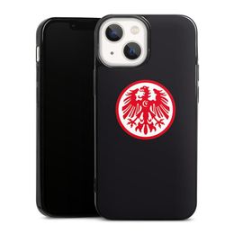 DeinDesign iPhone 13 Mini Handy Slim Case extra d&uuml;nn Silikon Handyh&uuml;lle schwarz H&uuml;lle Sge Eintracht Frankfurt Logo Silikon Slim Case