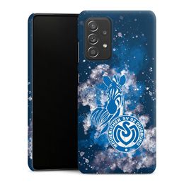 DeinDesign Galaxy A52s 5G Handy Premium Case Smartphone Handyh&uuml;lle Schutzh&uuml;lle matt Msv Duisburg Official Licensed Product Water Colour Premium Case