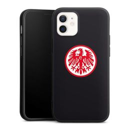 DeinDesign iPhone 12 mini Handy Premium Silikon H&uuml;lle Handyh&uuml;lle schwarz Case Sge Eintracht Frankfurt Logo Silikon Premium Case