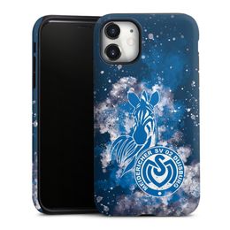 DeinDesign iPhone 11 Handy Panzer Handyh&uuml;lle robuste Outdoor H&uuml;lle Schutzh&uuml;lle matt Msv Duisburg Official Licensed Product Water Colour Tough Case