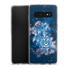 DeinDesign Galaxy S10 Plus Handy Silikon H&uuml;lle Case transparent Handyh&uuml;lle Msv Duisburg Official Licensed Product Water Colour Silikon Case