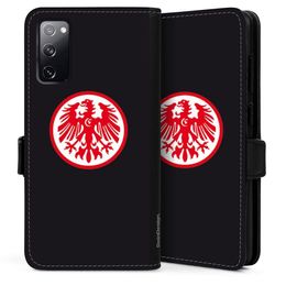 DeinDesign Galaxy S20 Handy Klapph&uuml;lle Handyh&uuml;lle aus Kunst Leder schwarz Flip Case Sge Eintracht Frankfurt Logo Sideflip mit Lasche