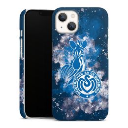 DeinDesign iPhone 13 Handy Premium Case Smartphone Handyh&uuml;lle Schutzh&uuml;lle matt Msv Duisburg Official Licensed Product Water Colour Premium Case