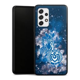 DeinDesign Galaxy A53 5G Handy Silikon H&uuml;lle Case schwarz Handyh&uuml;lle Msv Duisburg Official Licensed Product Water Colour