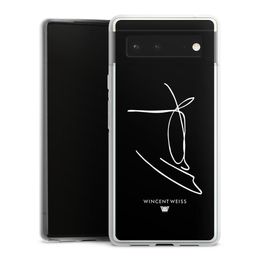 DeinDesign Google Pixel 6 Handy Silikon H&uuml;lle Case transparent Handyh&uuml;lle Wincent Weiss Music Signature Silikon Case