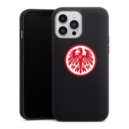DeinDesign iPhone 13 Pro Max Handy Premium Silikon H&uuml;lle Handyh&uuml;lle schwarz Case Sge Eintracht Frankfurt Logo Silikon Premium Case