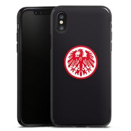 DeinDesign iPhone X Handy Silikon H&uuml;lle Case schwarz Handyh&uuml;lle Sge Eintracht Frankfurt Logo