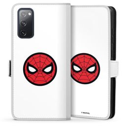 DeinDesign Galaxy S20 FE Handy Klapph&uuml;lle Handyh&uuml;lle aus Kunst Leder wei&szlig; Flip Case Spiderman Merchandise Marvel Sideflip mit Lasche