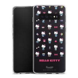 DeinDesign Galaxy S10 Plus Handy Silikon H&uuml;lle Case transparent Handyh&uuml;lle Kindheit Merchandise Hello Kitty Silikon Case
