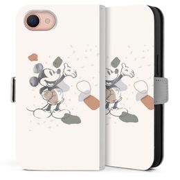 DeinDesign iPhone 17e Handy Klapph&uuml;lle Handyh&uuml;lle aus Kunst Leder wei&szlig; Flip Case Official Licensed Product Disney Mickey Mouse Sideflip mit Lasche