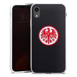 DeinDesign iPhone Xr Handy Silikon H&uuml;lle Case wei&szlig; Handyh&uuml;lle Sge Eintracht Frankfurt Logo Silikon Case