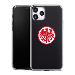 DeinDesign iPhone 11 Pro Handy Slim Case Silikon Handyh&uuml;lle transparent H&uuml;lle extra d&uuml;nn Sge Eintracht Frankfurt Logo Silikon Slim Case