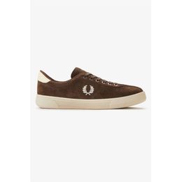 Fred Perry Tennisschuh Wildleder Herren Tobacco/Eiscreme Sneaker
