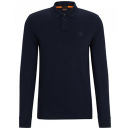 BOSS Orange Passerby Herren Langarm Stretch-Cotton Polo-Shirt mit Logo-Patch NOS