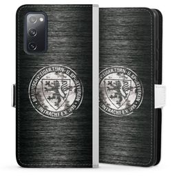 DeinDesign Galaxy S20 FE Handy Klapph&uuml;lle Handyh&uuml;lle aus Kunst Leder wei&szlig; Flip Case Logo Official Licensed Product Eintracht Braunschweig Sideflip mit Lasche