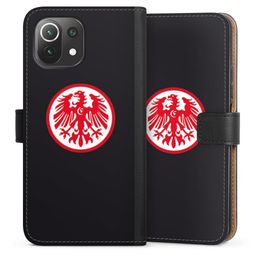 DeinDesign Xiaomi Mi 11 Lite 5G Handy Klapph&uuml;lle Handyh&uuml;lle aus Kunst Leder schwarz Flip Case Logo Eintracht Frankfurt Sge Sideflip mit langer Lasche
