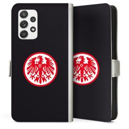 DeinDesign Galaxy A52s 5G Handy Klapph&uuml;lle Handyh&uuml;lle aus Kunst Leder wei&szlig; Flip Case Sge Eintracht Frankfurt Logo Sideflip mit Lasche