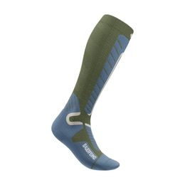 Bauerfeind Damen Sportsocken "SKI ALPINE COMPRESSION SOCKS", Gr. 35gr&uuml;n, l, Obermaterial: 66% Polyamid, 29% Wolle, 5% Elasthan, Socken, mit hohem