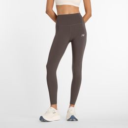 New Balance Damen Lauftights "Sleek High Rise Legging 25""cortado, Gr. L, Obermaterial: 71% Polyester, 29% Elasthan, Hosen, f&uuml;r Laufen, mit hohem Bund