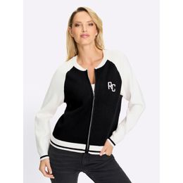 Heine Damen Feinstrickjacke, Schwarz, Gr. 36, Strickjacken, Material: Viskose