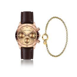 MARC LAUDER Damen Quarzuhr "SMA5-1"braun, Armbanduhren