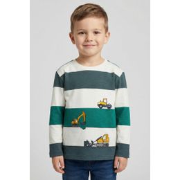 Blue Seven Jungen Langarmshirtsanftes wei&szlig;, Gr. 110, Single Jersey, Obermaterial: 100% Baumwolle, Shirts
