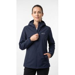 Jack Wolfskin Damen Regenjacke "OUTROVERT 2L JKT W"midnight sky, Gr. M, unifarben, Web, Obermaterial: 100% Polyester. Futter: 100% Polyester, Jacken,