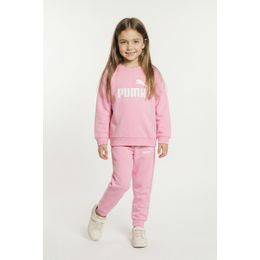 Puma Jungen Trainingsanzug "MINICATS ESS CREW SET FL INF"pink shimmer, Gr. 62, unifarben, Fleece, Obermaterial: 68% Baumwolle, 32% Polyester,