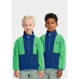 Jack Wolfskin Jungen Strickfleece-Pullover "COLORBLOCK TAUNUS HZ K"blau orchid, Gr. 164, Fleece, Obermaterial: 100% Polyester. Futter: 100%