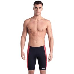 arena - Jammer-Shorts f&uuml;r Herren (Schwarz/Rot bedruckt)